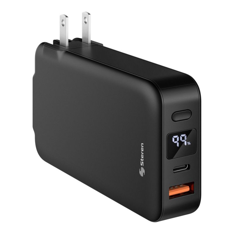 Cargador USB con Power Bank de 10,000 mAh, PD 20 W / QC