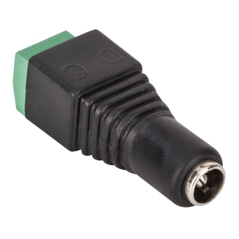 Adaptador jack invertido 2.1 mm a 2 terminales atornill